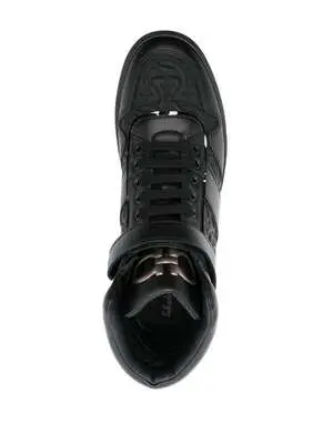 FERRAGAMO Embossed High-top Sneakers