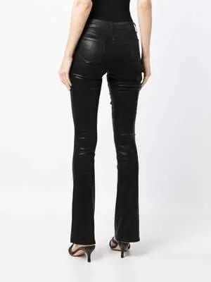 L'Agence Selma Boot-cut Waxed Jeans