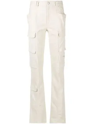 Isabel Marant Étoile Slim-cut Cargo Trousers - Neutrals