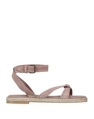Ba&sh Leather Espadrille Sandals - Pink