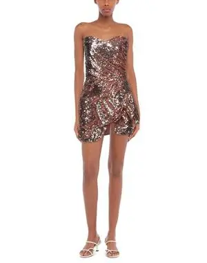 Elisabetta Franchi Mini Sequin Dress - Copper