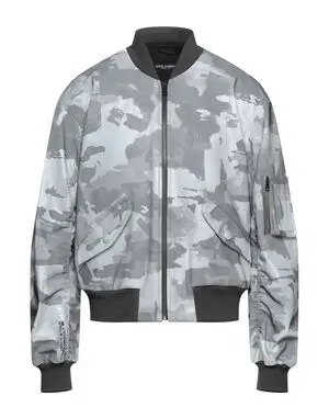 Dolce & Gabbana Jacket In Cotton Blend With Camouflage Print