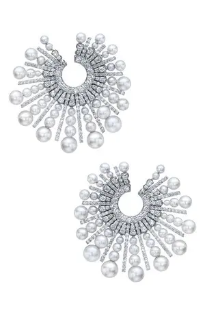 MINDI MOND Akoya Pearl And Diamond Earrings - Pearl/18k Wg
