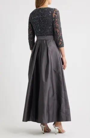 Pisarro Nights Sequin Bodice Gown - Slate 421