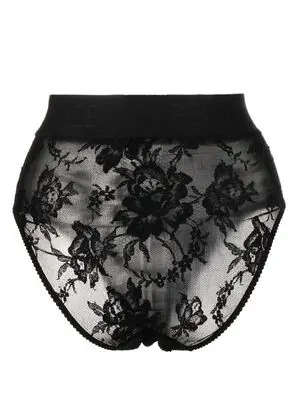 Dolce & Gabbana Floral-lace High-waist Briefs