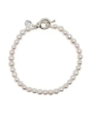 DOWER & HALL T-bar Pearl Bracelet - White