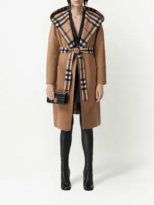 Burberry Checked-detail Wrap Coat