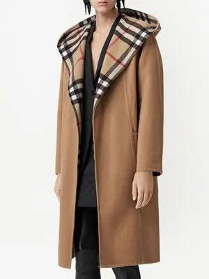 Burberry Checked-detail Wrap Coat