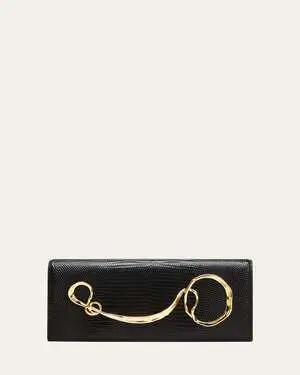 Alexis Bittar Twisted Side Handle Clutch - Black