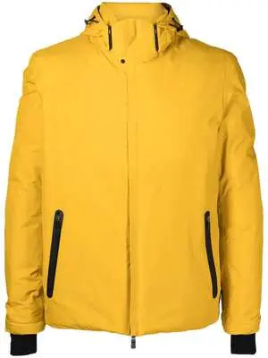 Herno Padded Drawstring Hooded Jacket - Yellow