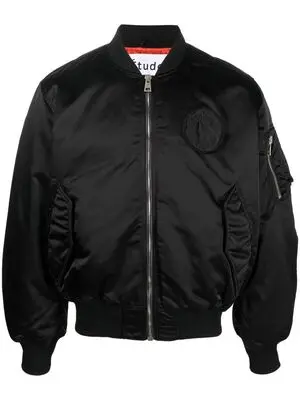 Études Studio Padded Zip-up Bomber Jacket - Black