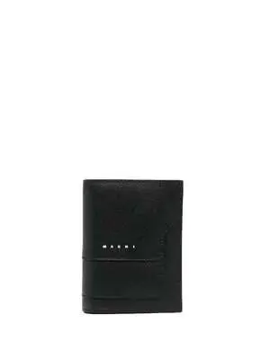 Marni Logo-print Leather Wallet - Black