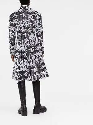 Comme Des Garçons Floral Jacquard Double-breasted Coat