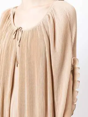 BARUNI Sleeveless Long Dress-cape Set - Brown