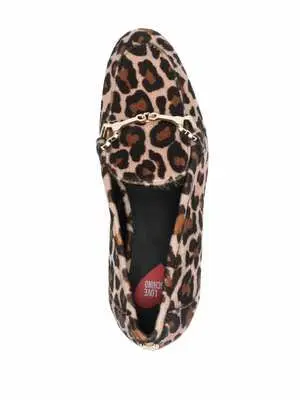 Moschino Leopard-print Slip-on Loafers