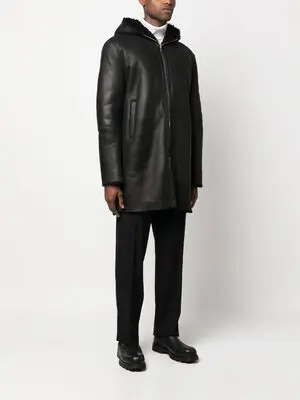 Tagliatore Wilson Hooded Shearling Coat