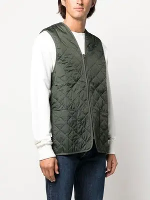 Barbour Quilted Zip-up Gilet - Green