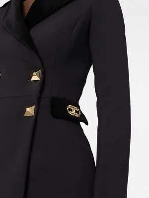 Elisabetta Franchi Stud-embellished Double-breasted Blazer
