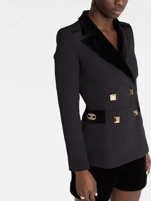 Elisabetta Franchi Stud-embellished Double-breasted Blazer
