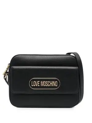 Moschino Logo Plaque Crossbody Bag