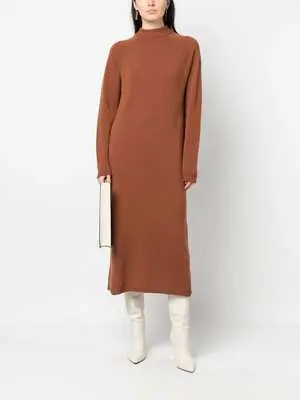 ALYSI Mock-neck Knit Dress - Brown