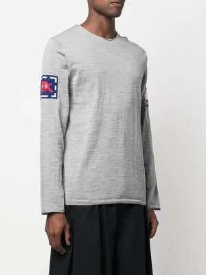 Comme Des Garçons Intarsia-knit Sweater - Grey