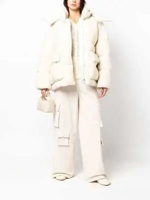 Off-White Arrows Fleece-texture Puffer Jacket