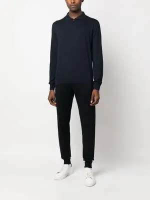 Corneliani Jersey-knit Track Pants - Blue
