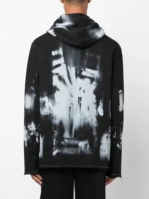 Balmain Graphic Print Hoodie