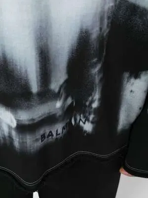 Balmain Graphic Print Hoodie