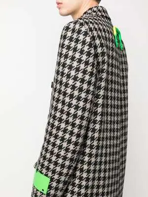 Off-White Houndstooth Double-breasted Coat