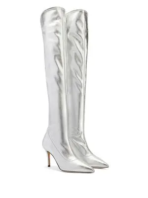 GIUSEPPE ZANOTTI 90mm Felicity Thigh-high Boots - Silver