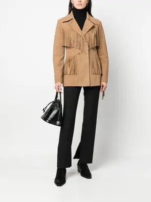 DANCASSAB Rivera Double-breasted Fringed Jacket