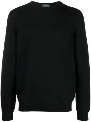 ZANONE Crew-neck Fine-knit Jumper - Black