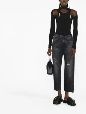 R13 Distressed Cropped Jeans