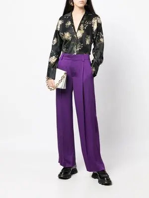 Vince Floral-print Silk Shirt