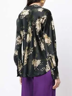 Vince Floral-print Silk Shirt
