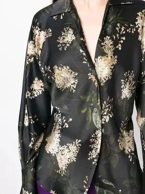 Vince Floral-print Silk Shirt