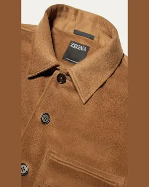 Zegna Cashmere Overshirt - Foliage