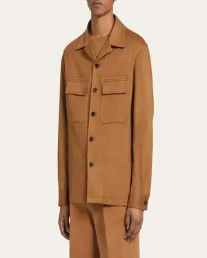 Zegna Cashmere Overshirt - Foliage