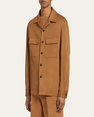 Zegna Cashmere Overshirt - Foliage