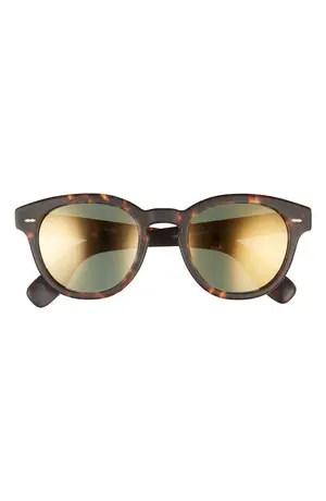 Oliver Spencer Oliver Peoples 50mm Round Sunglasses Brown