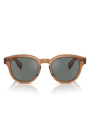 Oliver Spencer Oliver Peoples 50mm Round Sunglasses Carob/regal Brown