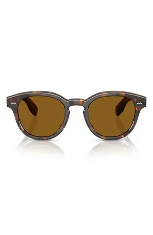 Oliver Spencer Oliver Peoples 50mm Round Sunglasses Dtb /true Brown