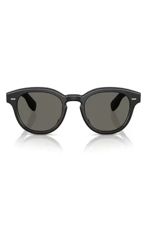 Oliver Spencer Oliver Peoples 50mm Round Sunglasses Semi-matte Black / Grey