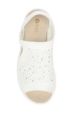 LIFESTRIDE Bzees Star Bright Knit Wedge Sandal