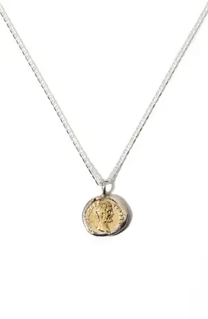 CHILD OF WILD Caeser Coin Pendant Necklace - Silver
