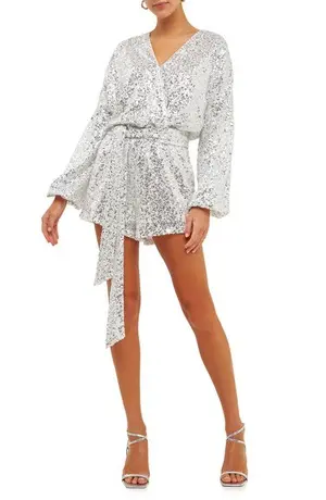 Endless Rose Endless Rose Sequin Romper White