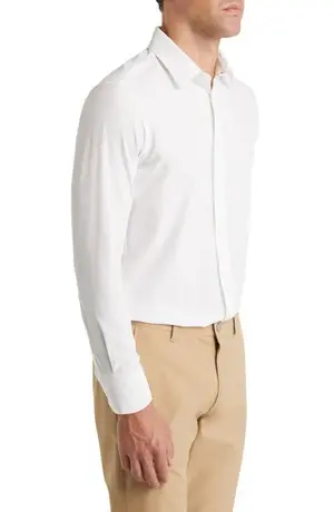 Mizzen+main Leeward Solid Stretch Performance Button-up Shirt - White Solid