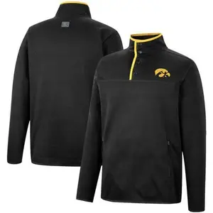 COLOSSEUM Iowa Hawkeyes Rebound Quarter-snap Jacket - Black